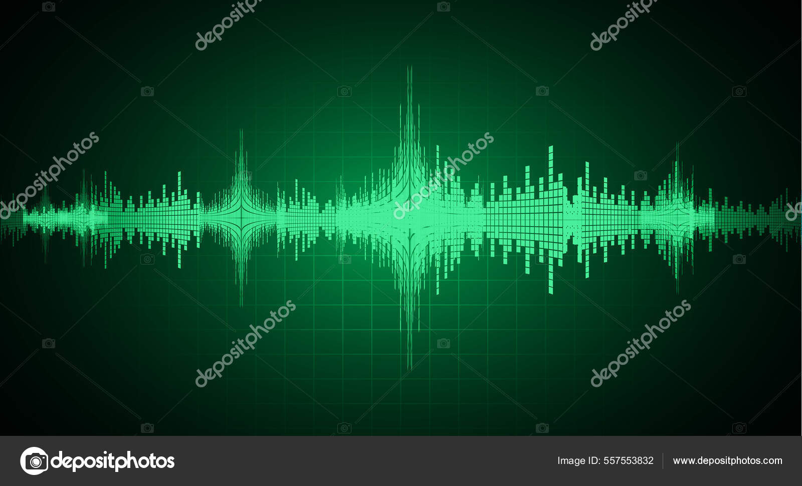 Sound Waves Oscillating Dark Light Abstract Futuristic Wallpaper ...