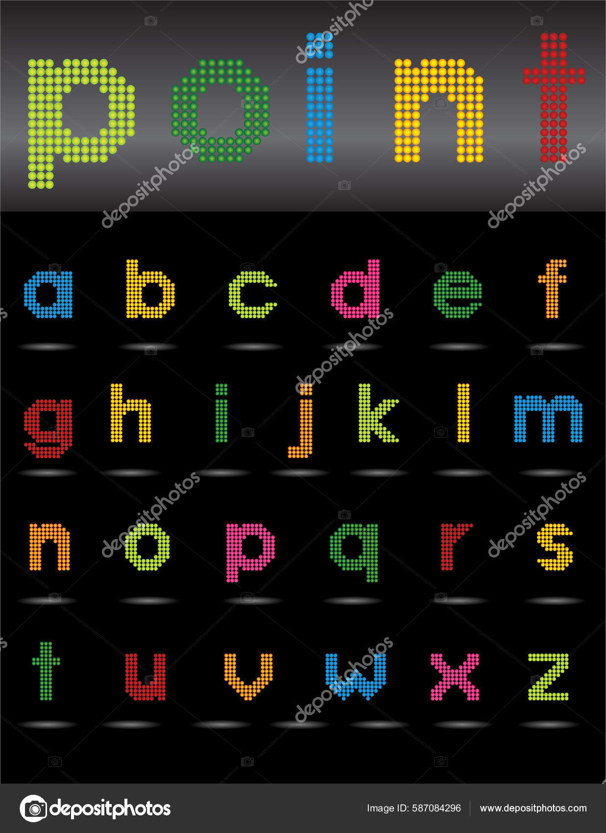 Font Set Vector Illustration Stock Vector by ©titima157@gmail.com 587084296