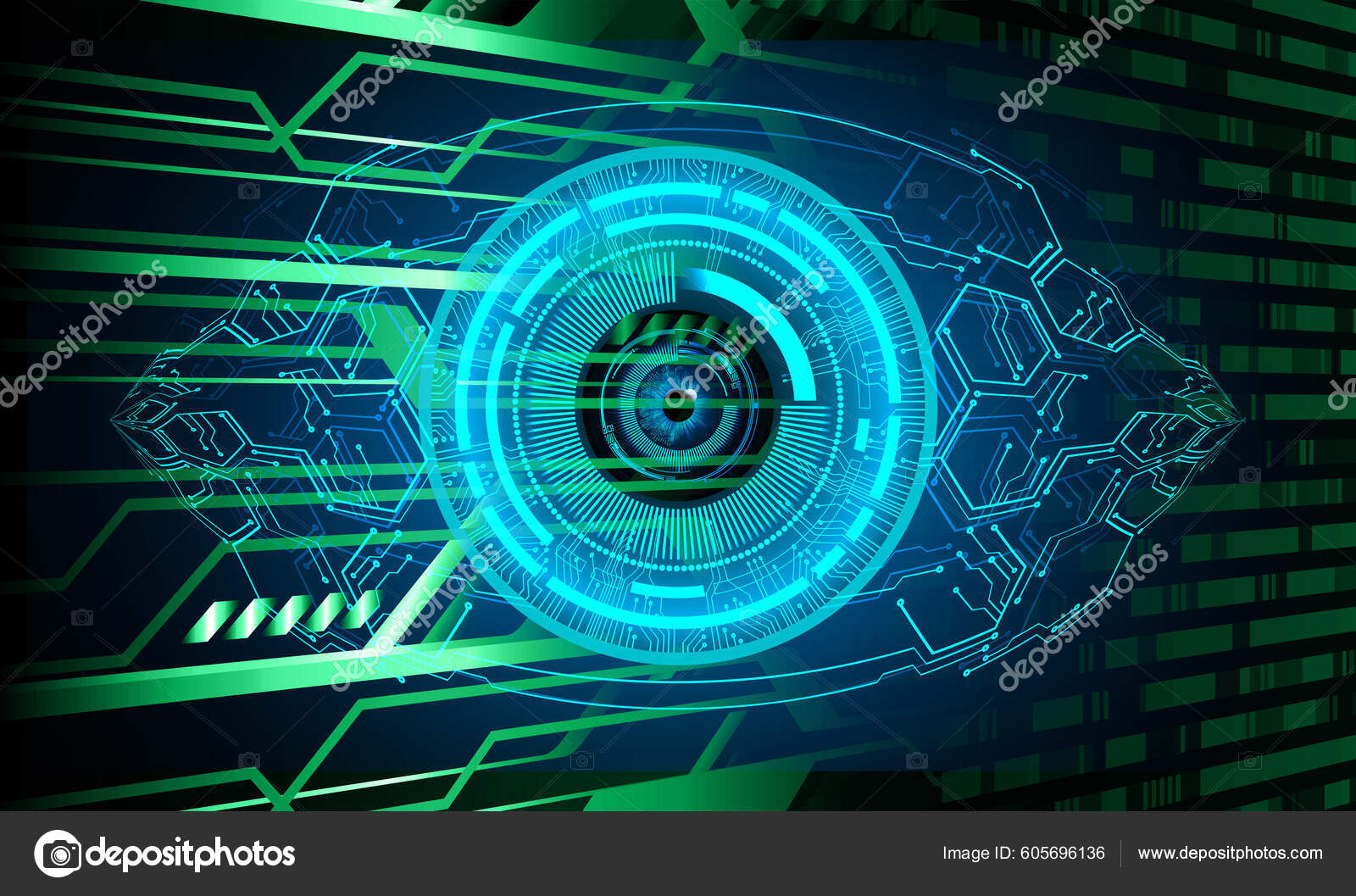 Abstract Technology Background Vector Illustration Cyber Security ...