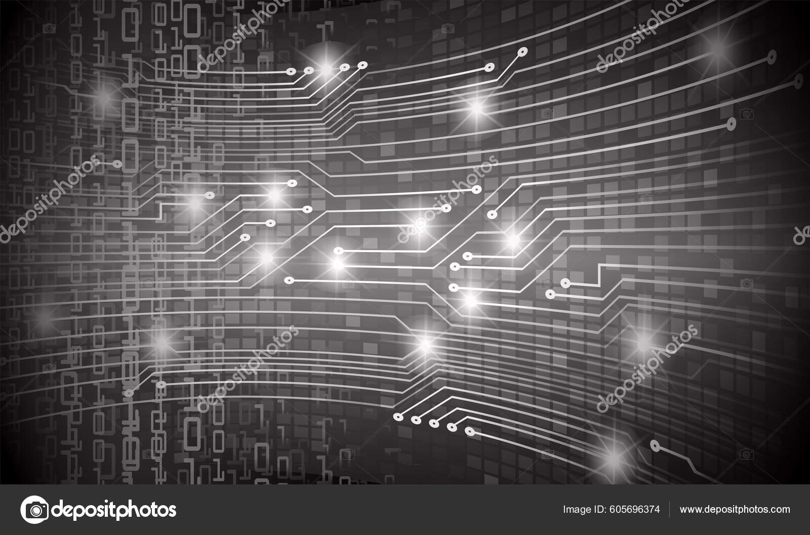 Abstract Technology Background Vector Illustration Cyber Security ...