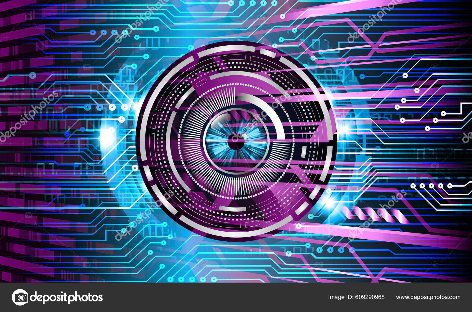 Abstract Technology Background Vector Illustration Cyber Security ...