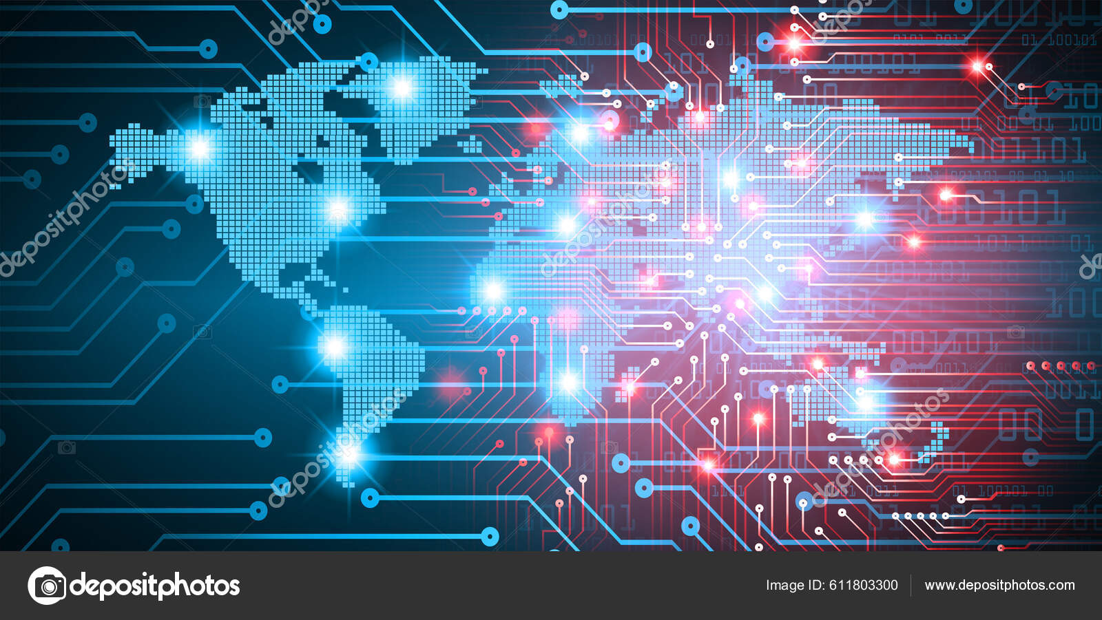 Abstract Technology Background World Map Stock Vector Image by ©titima157@gmail.com #611803300