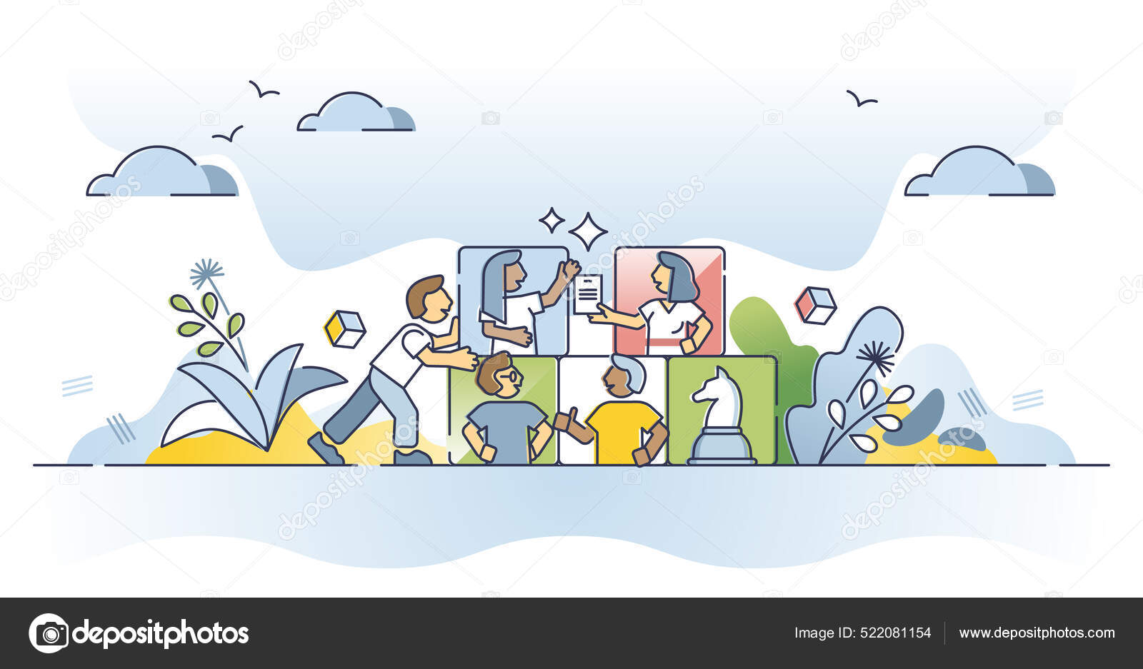 Remote team building game for partnership and collaboration outline ...