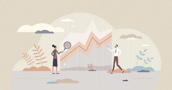 Data Visualization Futuristic Responsive Diagrams Tiny Person Concept