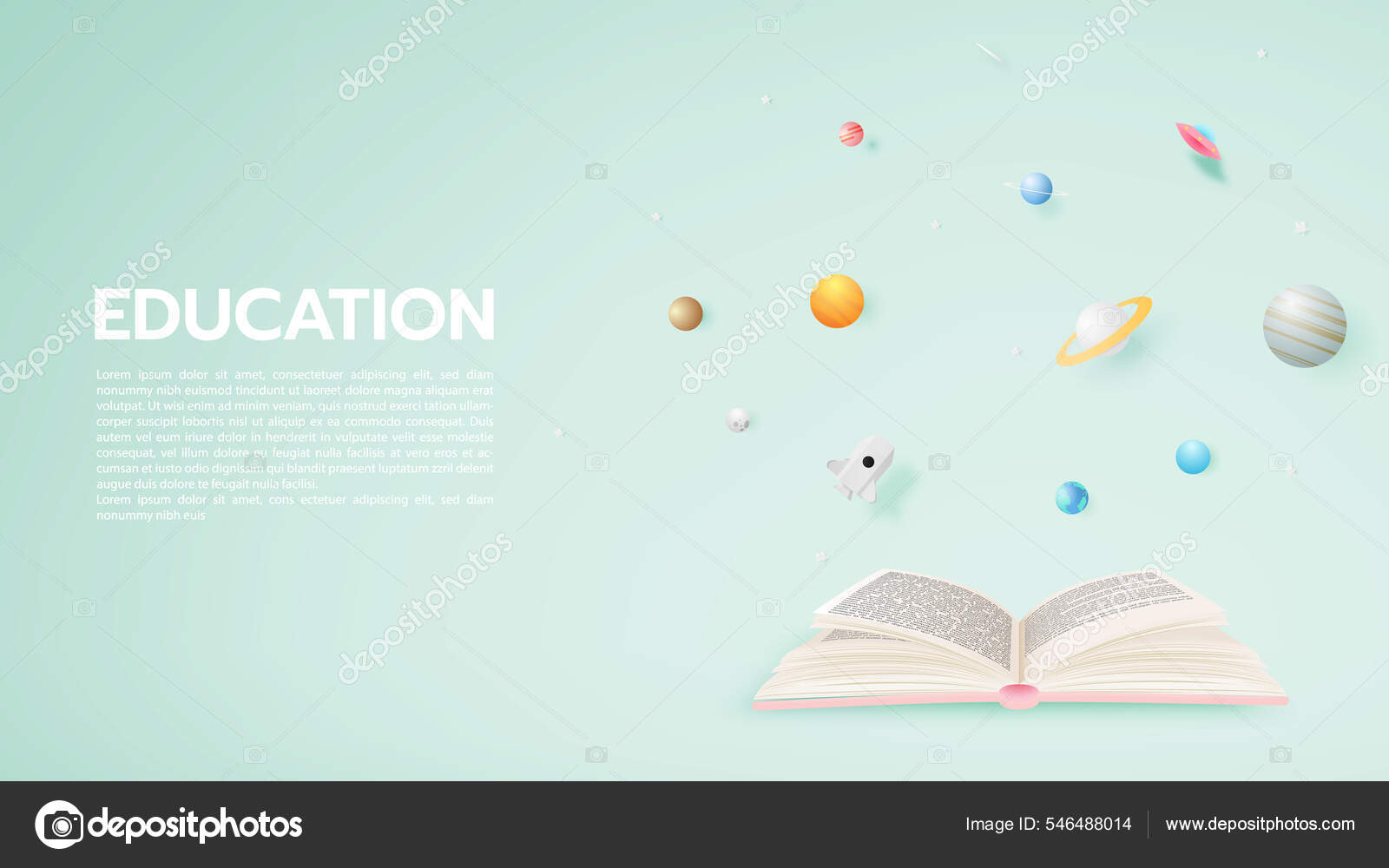 Education Poster Background Concept Art Pastel Color Scheme Vector ...