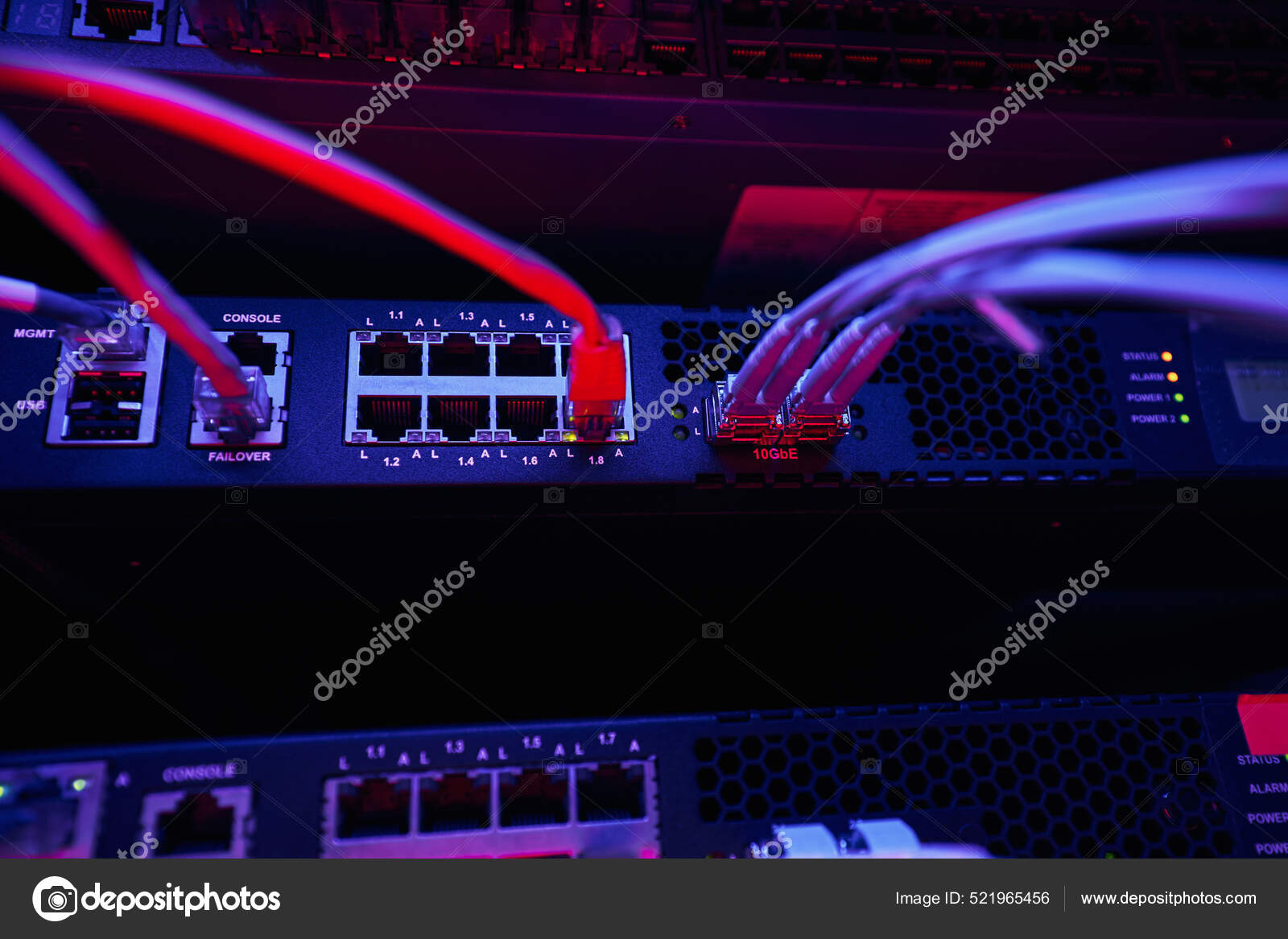 New server connected to data center network Stock Photo by ...