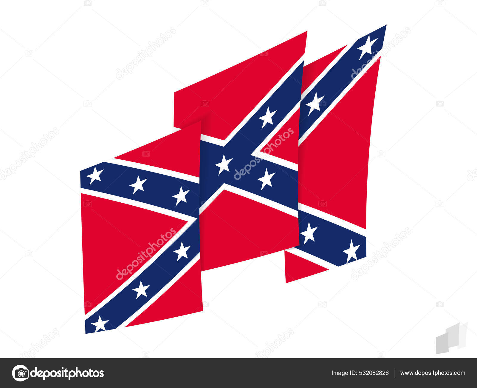 Confederate Flag Abstract Ripped Design Modern Design Confederate Flag ...