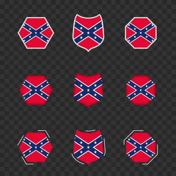 Collection of confederate flags Vector Art Stock Images | Depositphotos