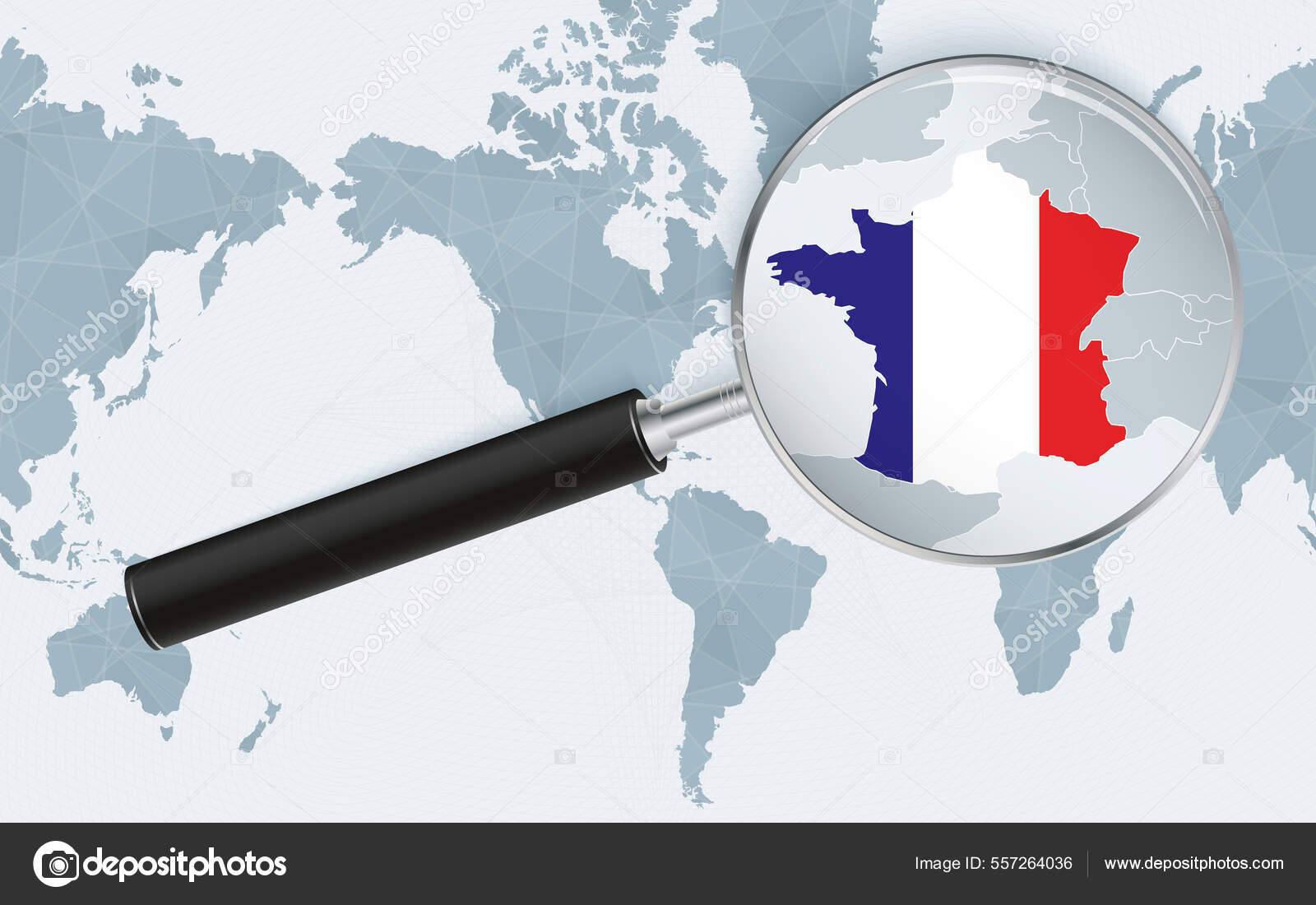 Amerika Merkezli Dünya Haritasında Fransa 'Nın Genişletilmiş Haritası ...