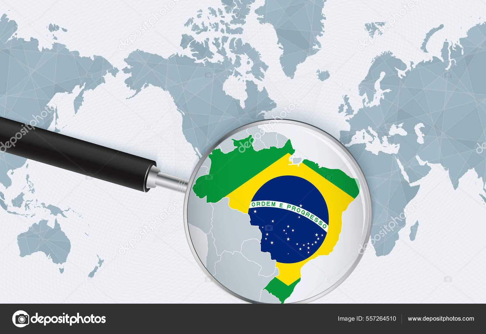 Brazil World Map Globe