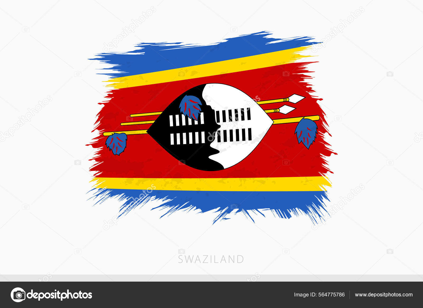Grunge Flag Swaziland Vector Abstract Grunge Brushed Flag Swaziland ...