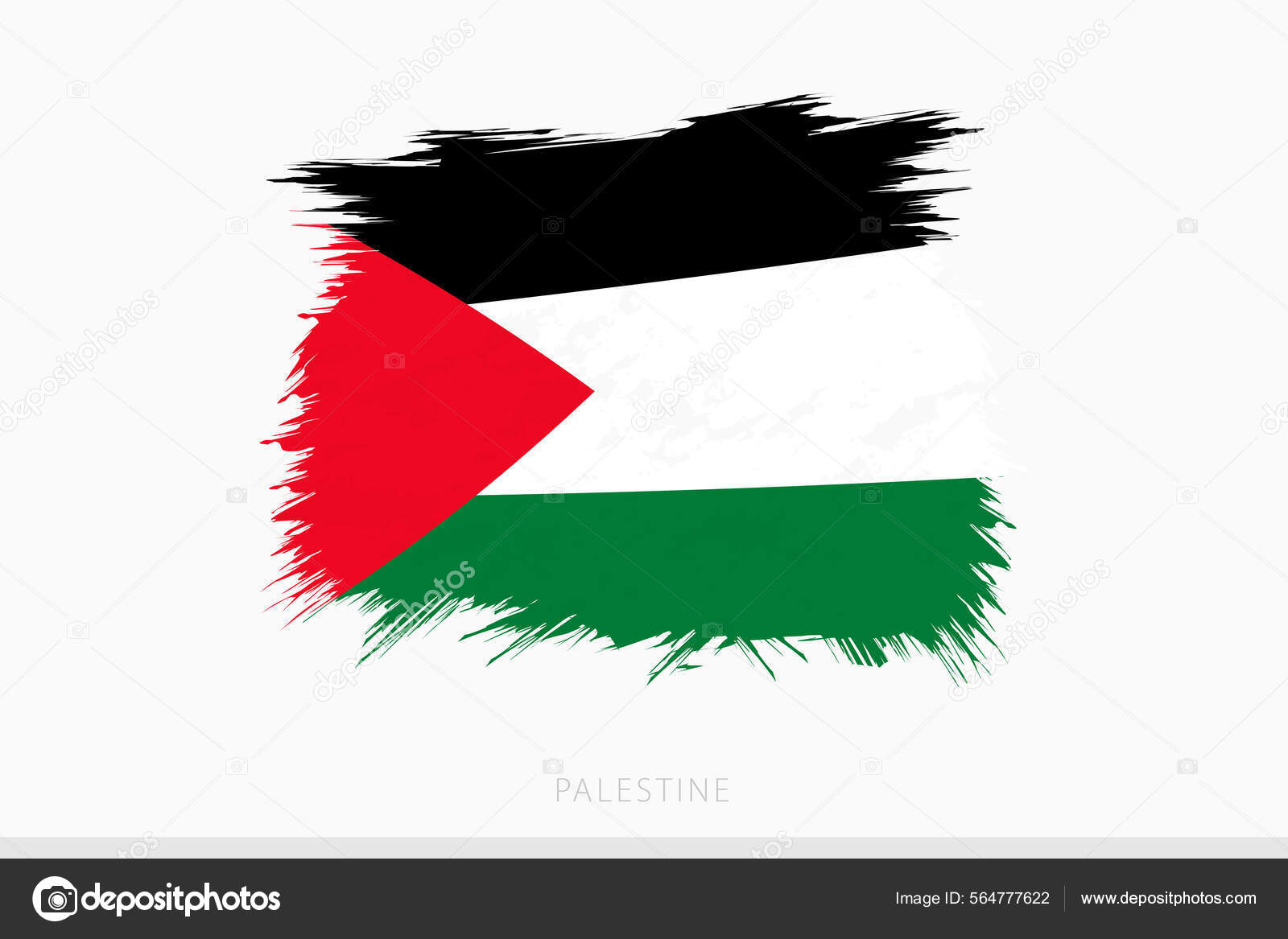 Grunge Flag Palestine Vector Abstract Grunge Brushed Flag Palestine ...