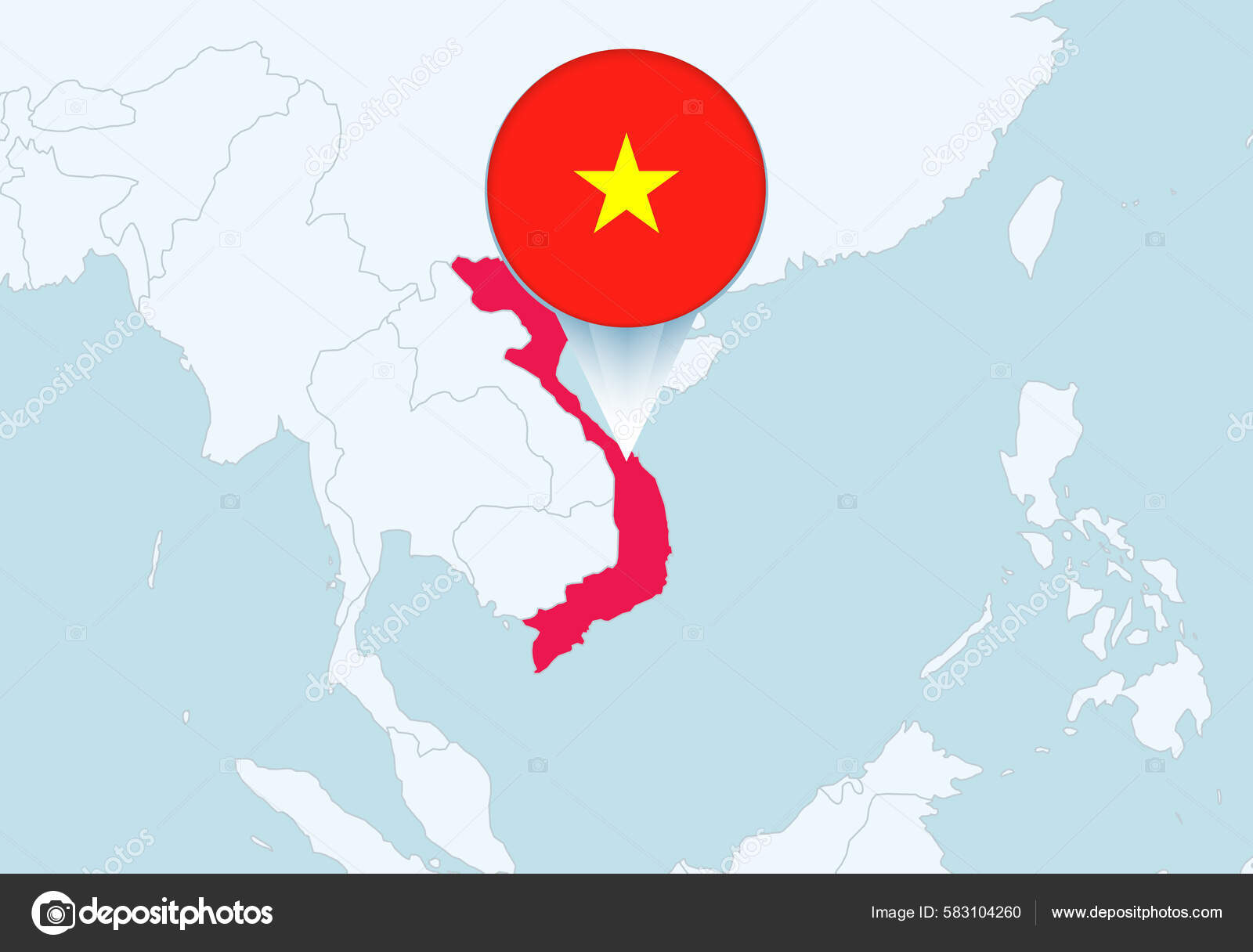 Mapa Da Bandeira Da Asia Ásia Com Mapa Timor Leste Selecionado Ícone