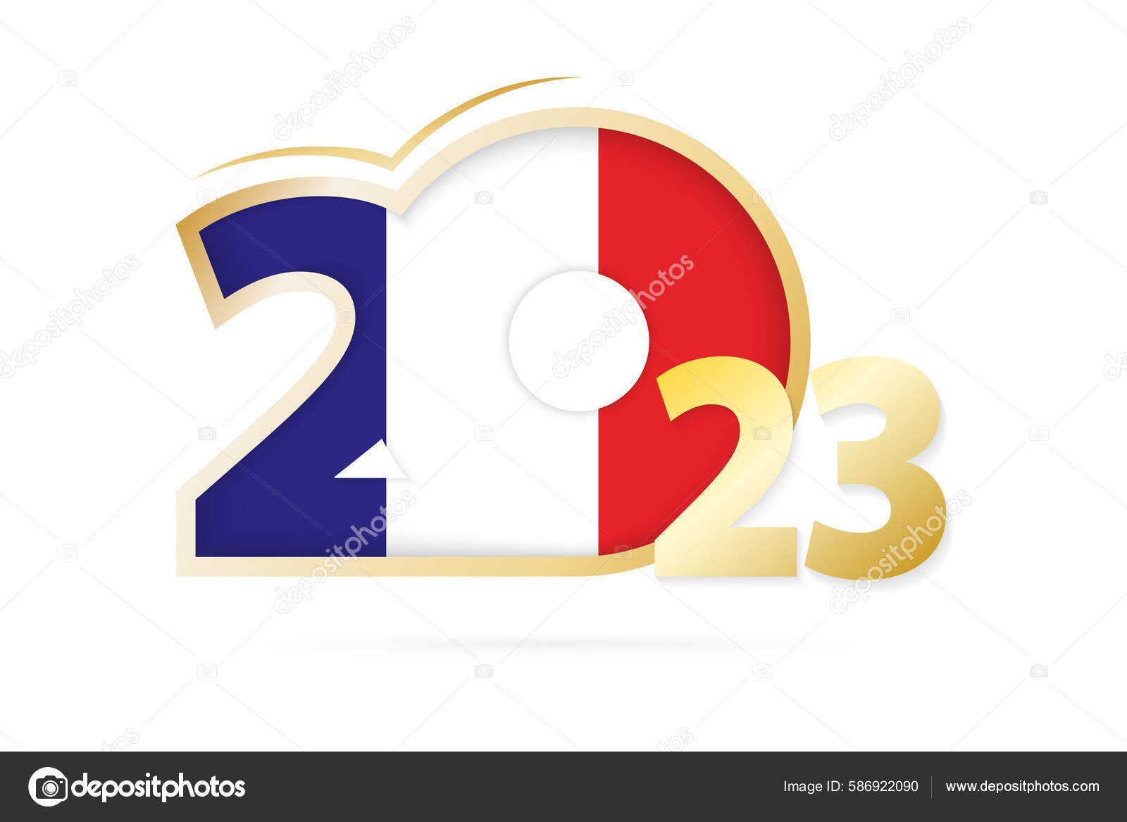 Year 2023 France Flag Pattern Stock Vector Image by ©boldg #586922090