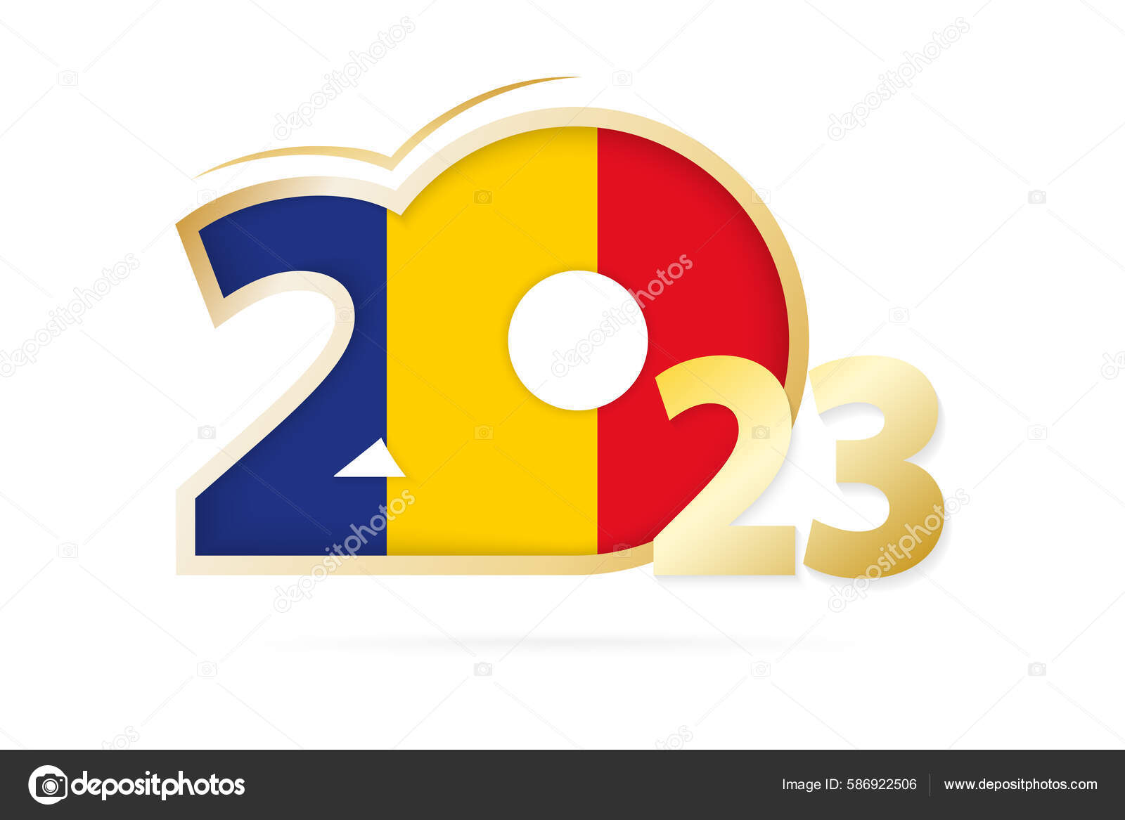 Year 2023 Romania Flag Pattern Stock Vector Image by ©boldg #586922506