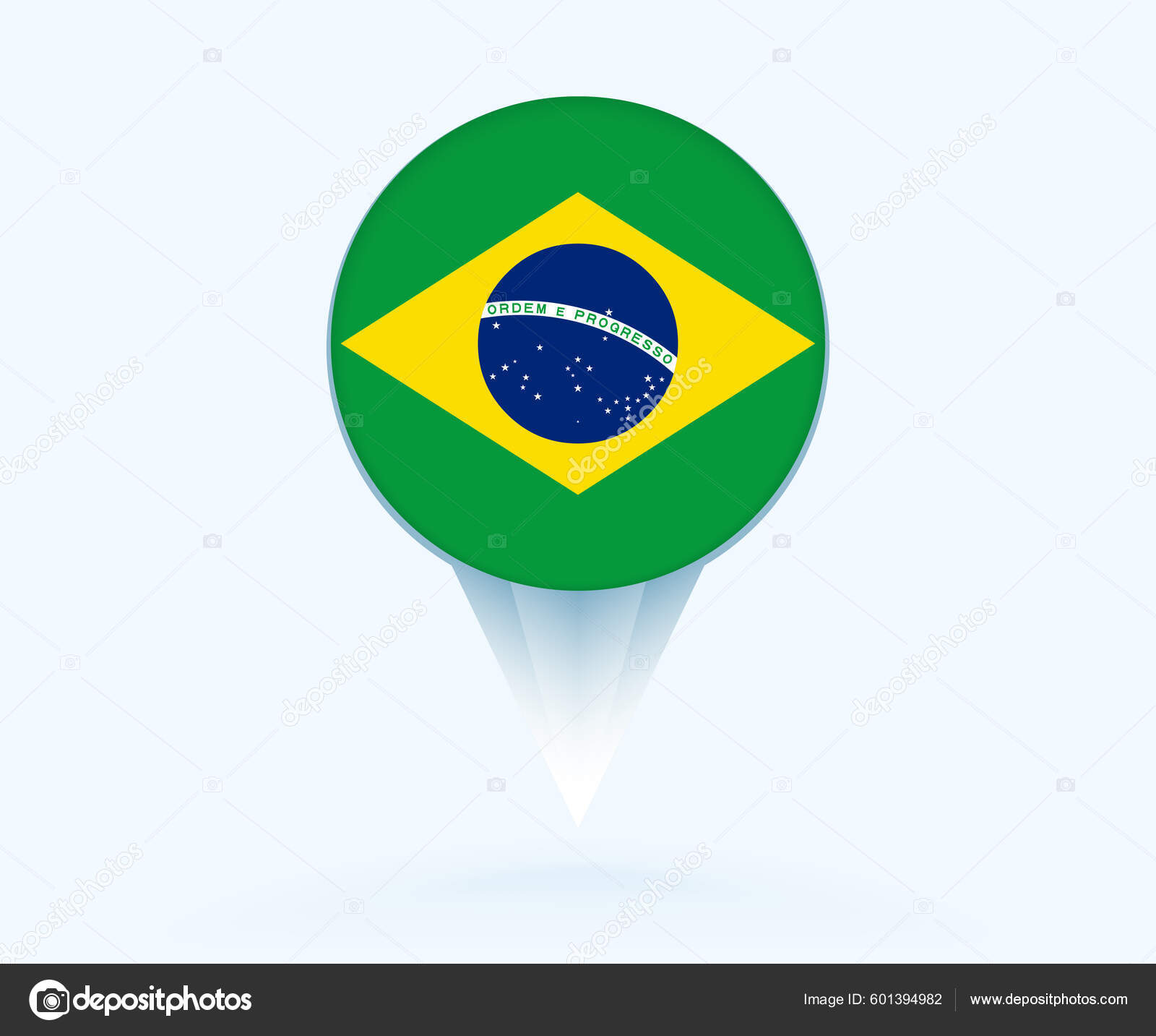 Map Pointer Flag Brazil Stock Vector by ©boldg 601394982