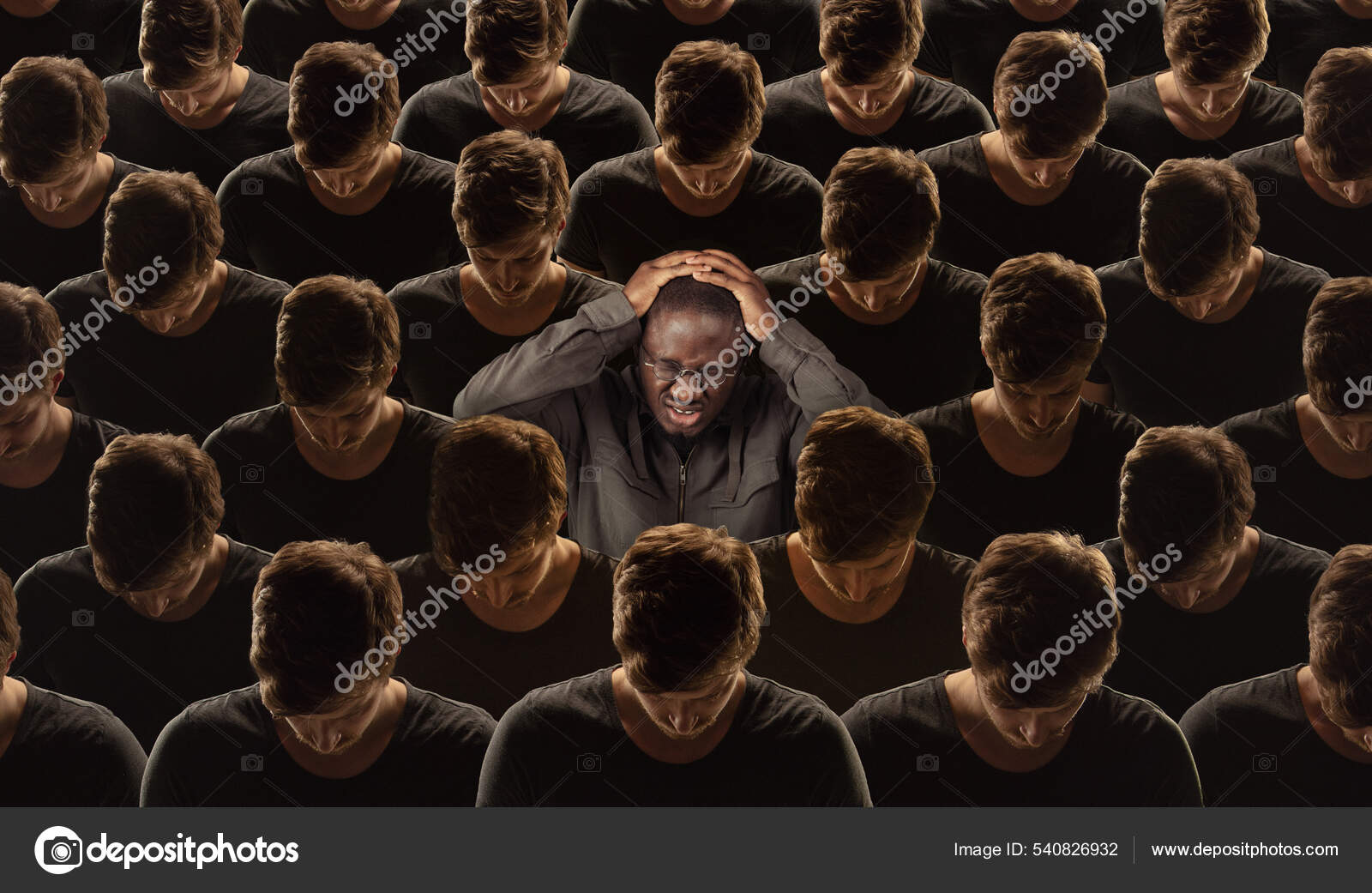 Crowd Of Identical People