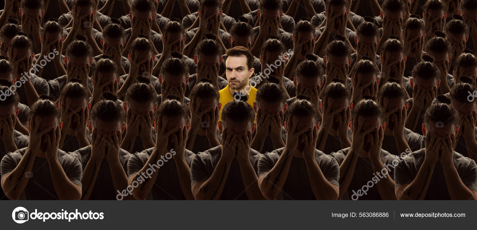 Crowd Of Identical People