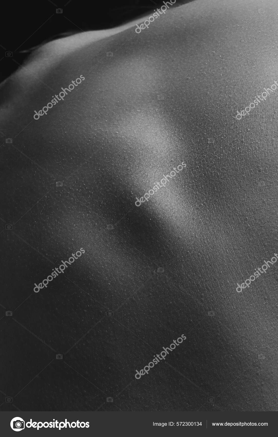 Back Curve Line Detailed Texture Of Human Female Skin Close Up Part