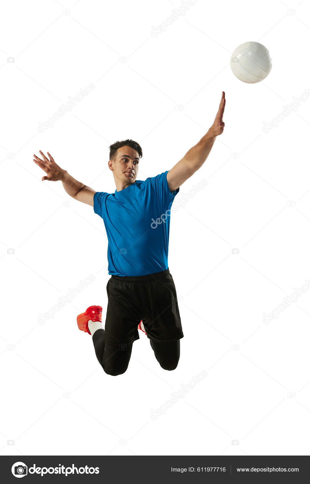 Volleyball Players Serving