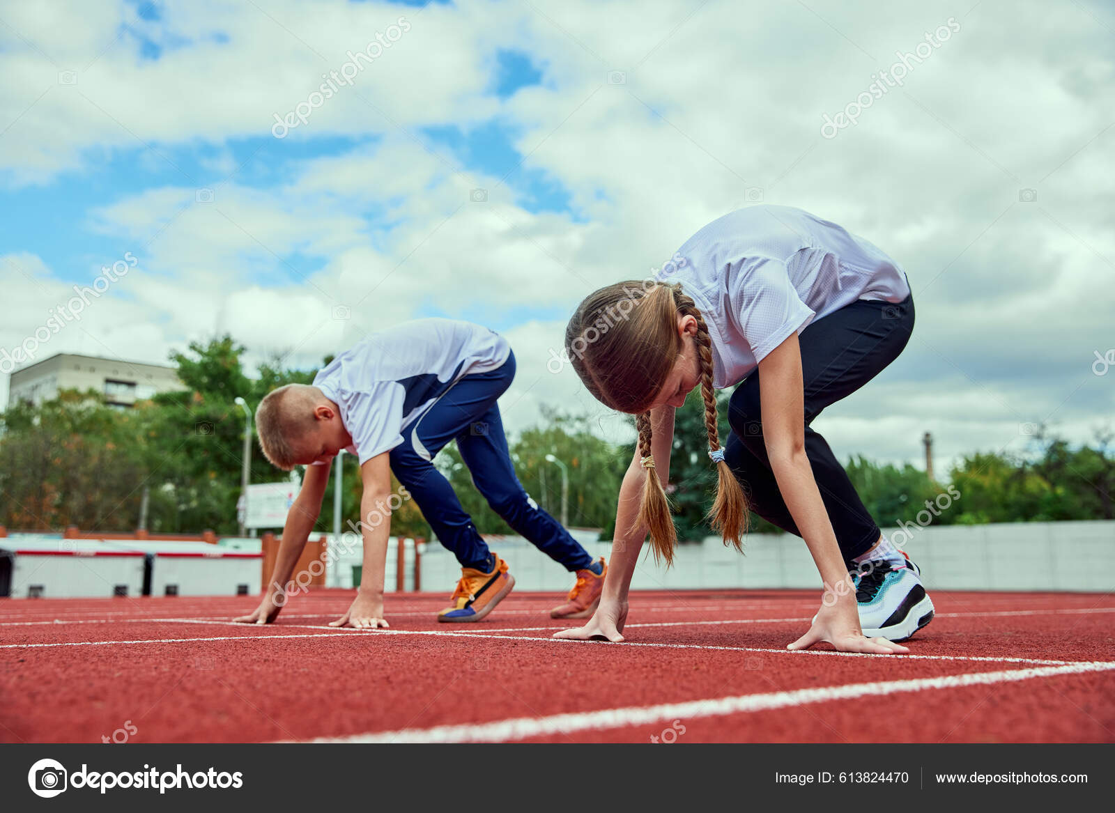 Little Kids Running Track