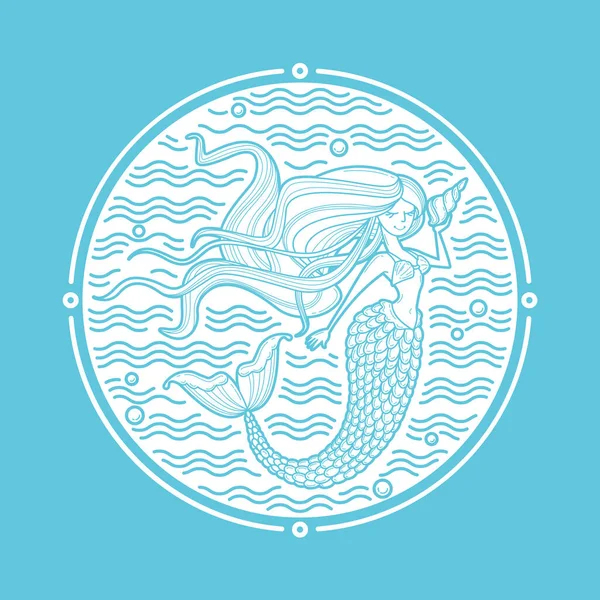 100,000 Emblem of a mermaid Vector Images | Depositphotos