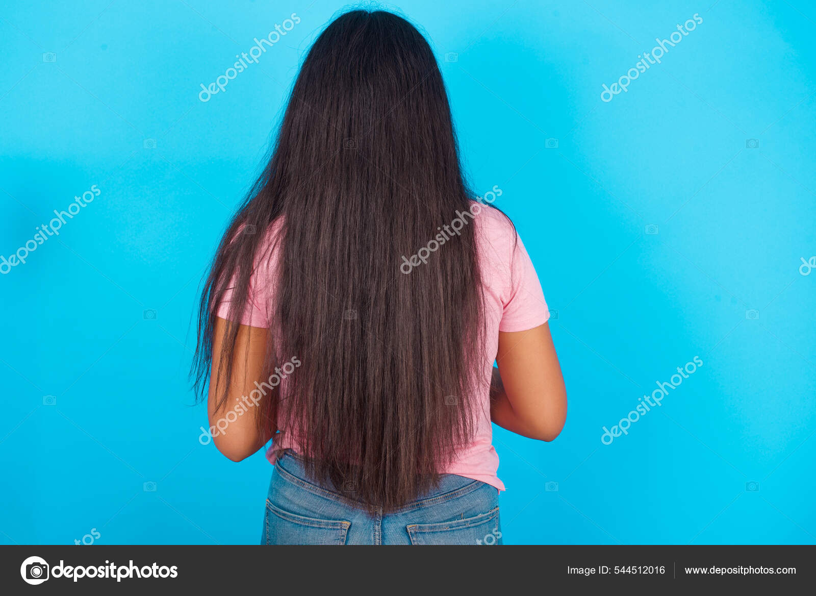 Back View Girl Studio Shoot — Stock Photo © Srtajihan #544512016