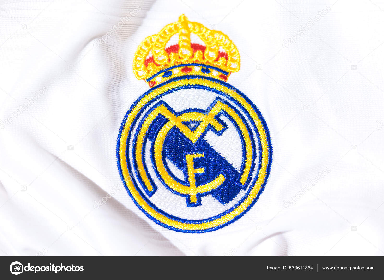 Shield White Shirt Real Madrid Football Club Uefa Champions League ...