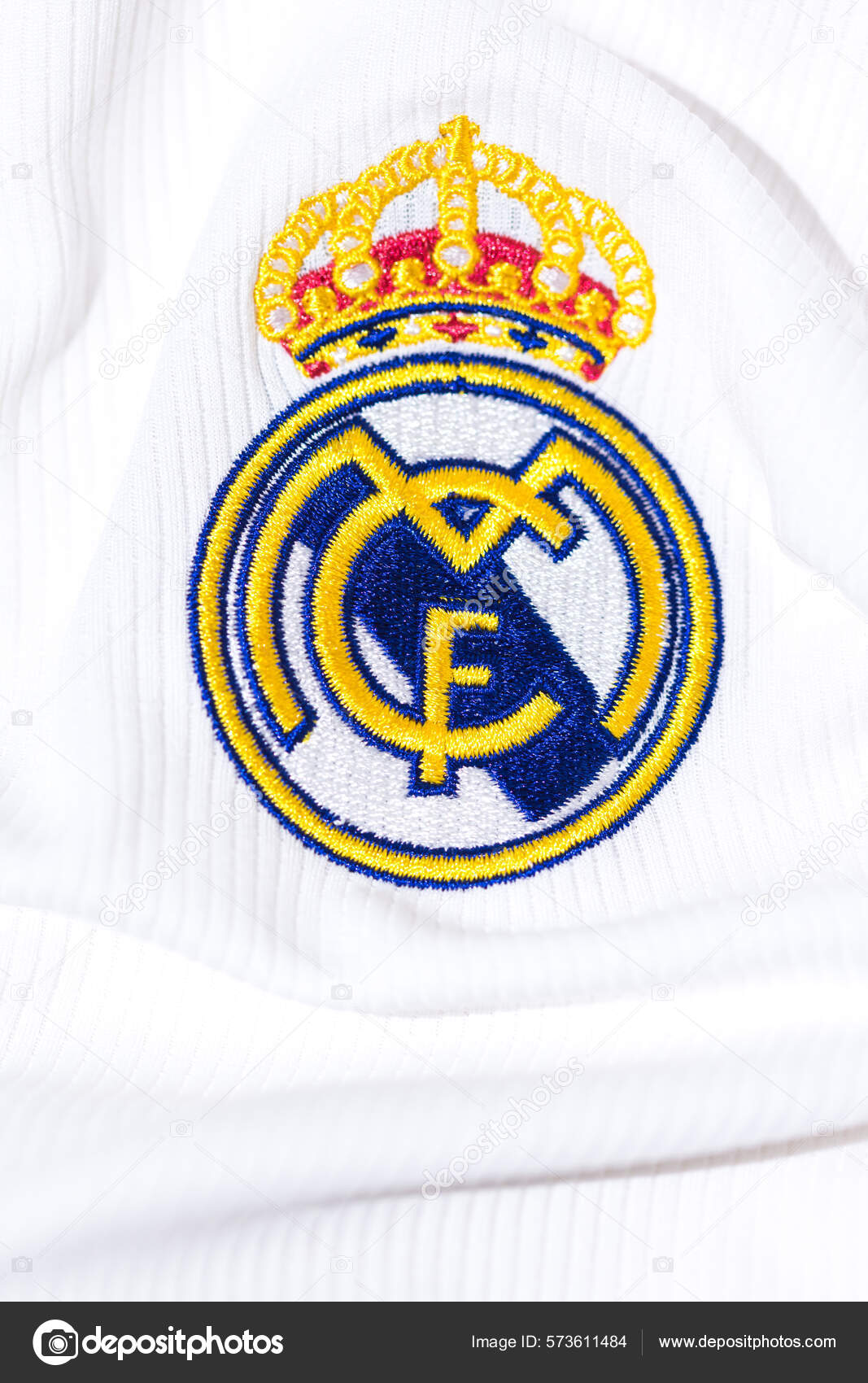 Shield White Shirt Real Madrid Football Club Uefa Champions League ...