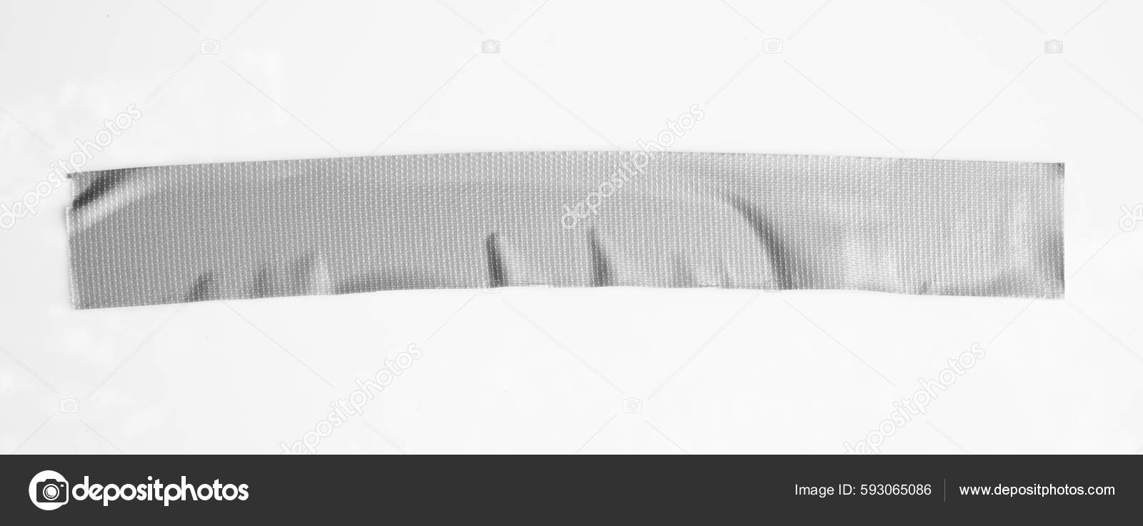 Set Grey Tapes White Background Torn Horizontal Different Size Gray ...