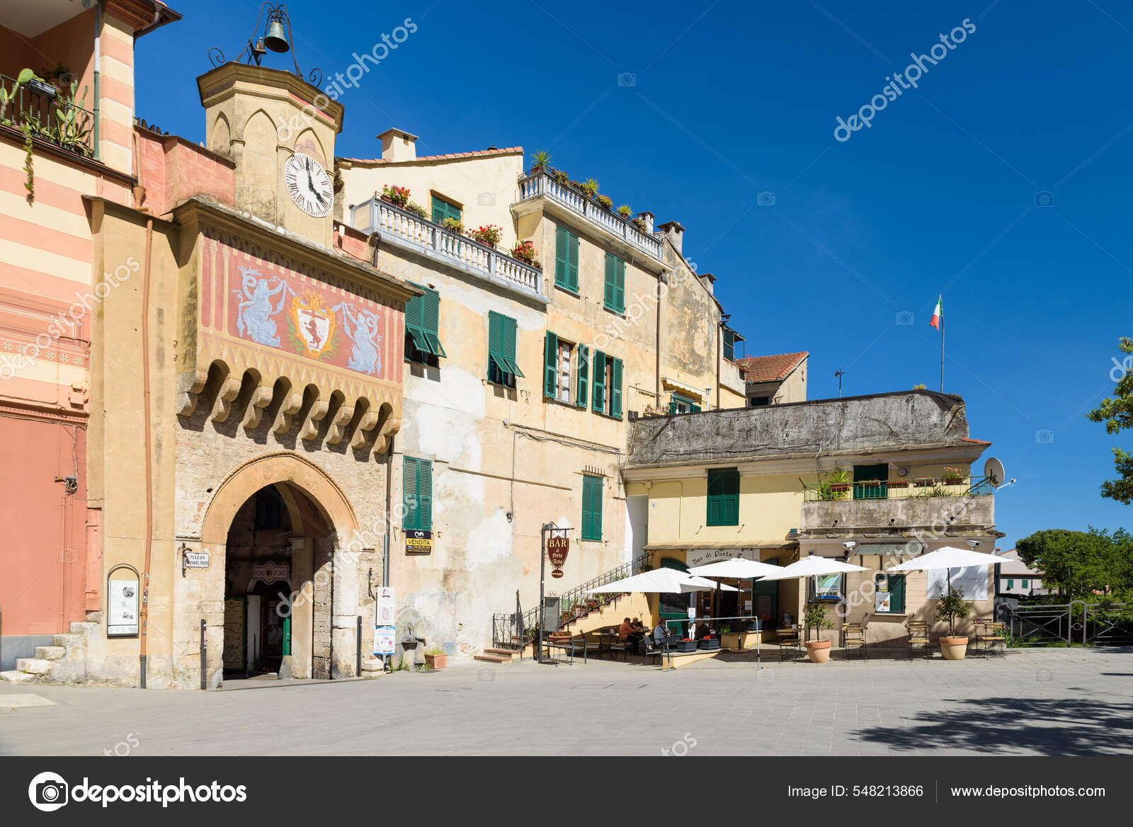 Finalborgo Finale Ligure Italy May 2021 View Facade Ancient Porta ...