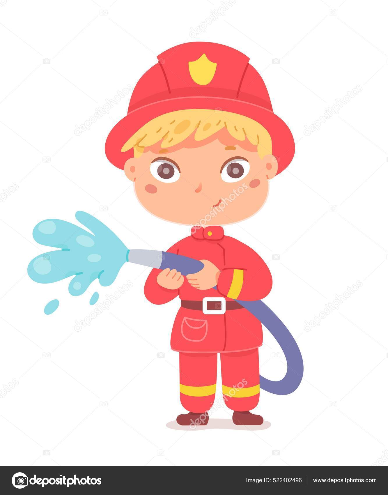 Firefighter Kid Cartoons