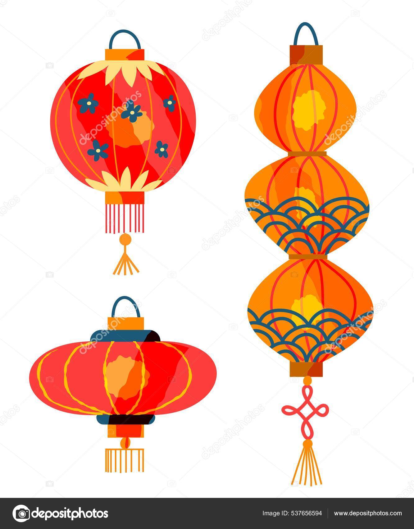 Chinese New Year Lanterns Clipart