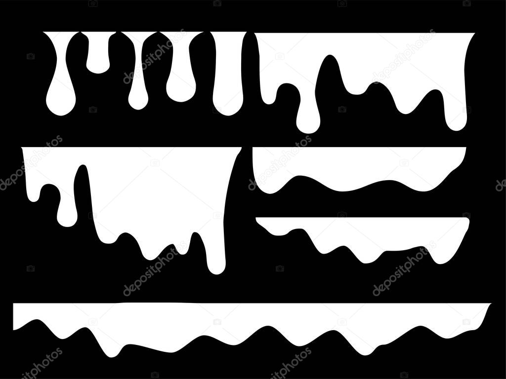 Vettoriale stockSet di icone a goccia di vernice, goccia di inchiostro ...