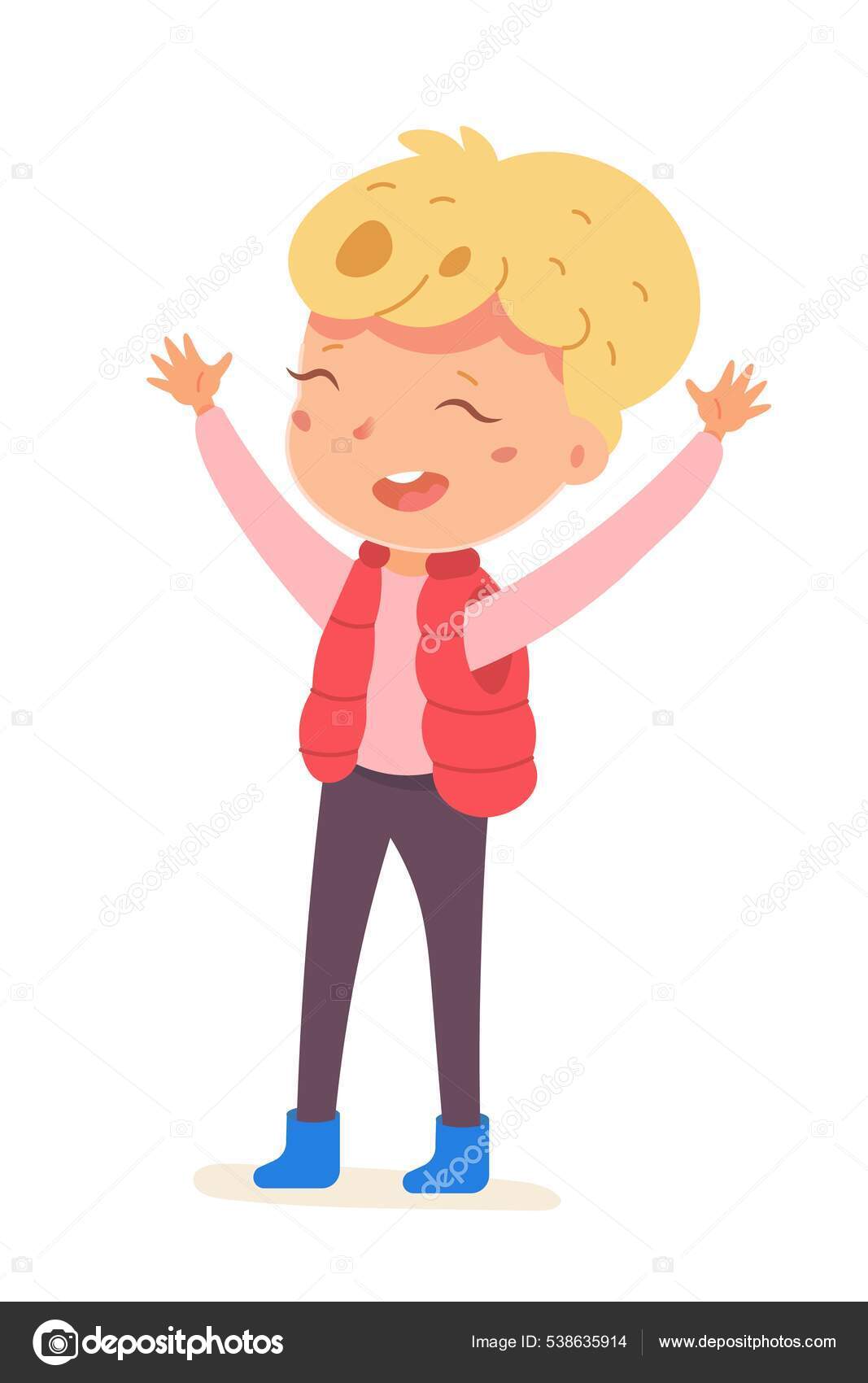 Kid Standing Up Cartoon