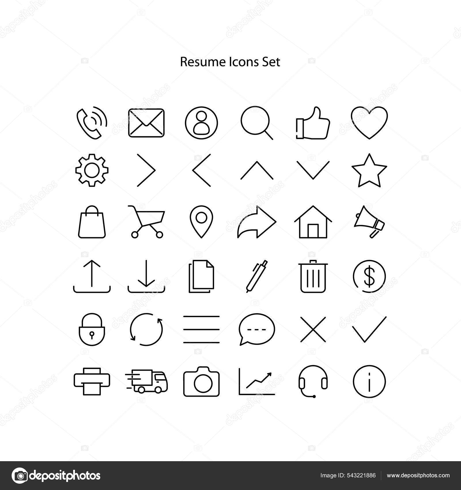 Resume Icon Set