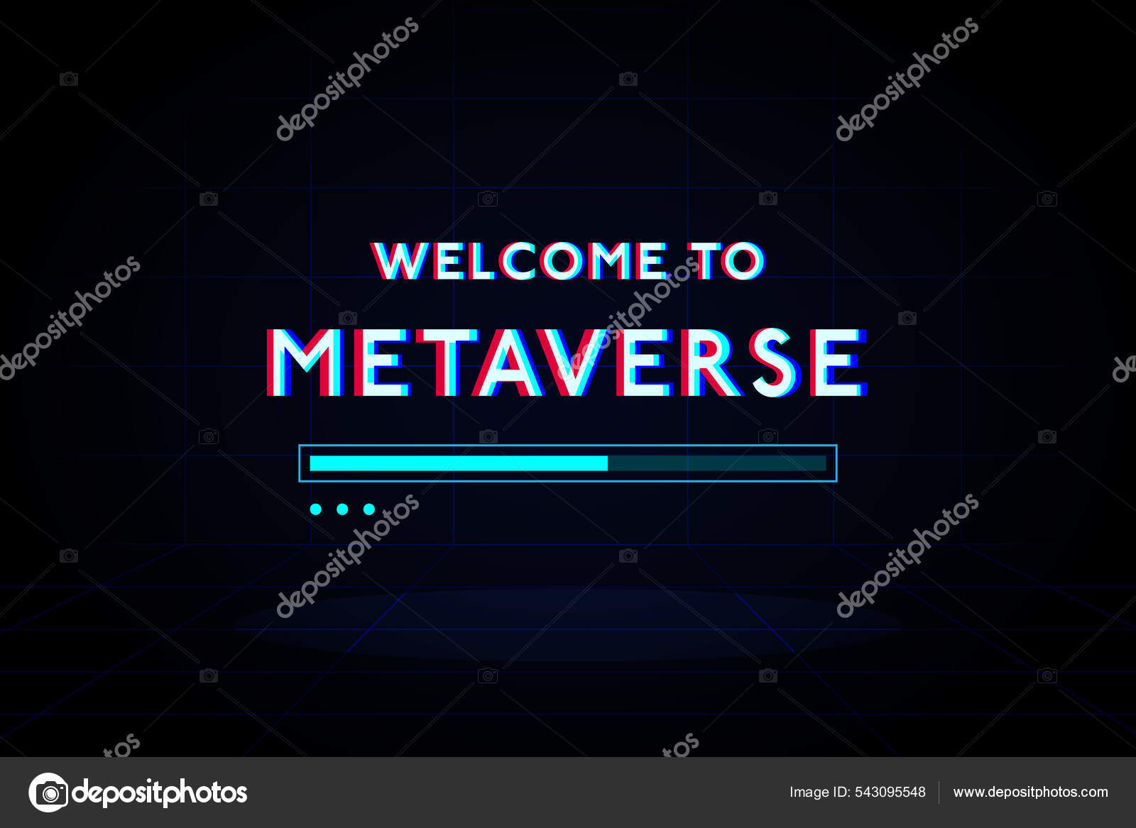 Welcome Metaverse Loading Bar Technology Futuristic Interface Hud ...