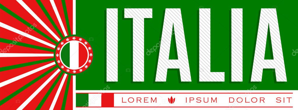Italian flag strip Vector Art Stock Images | Depositphotos