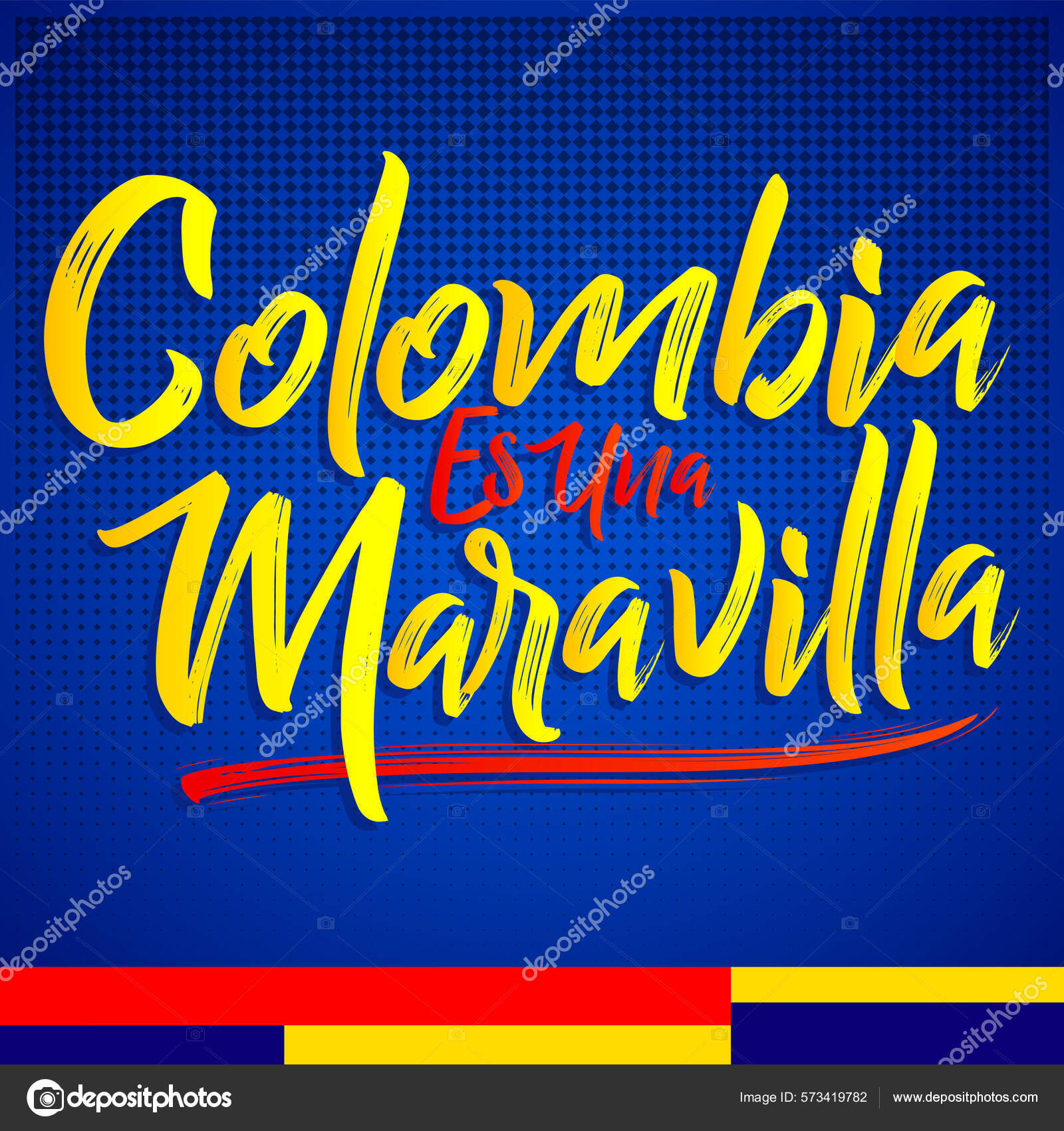 Colombia Una Maravilla Colômbia Texto Espanhol Maravilha Ilustração ...