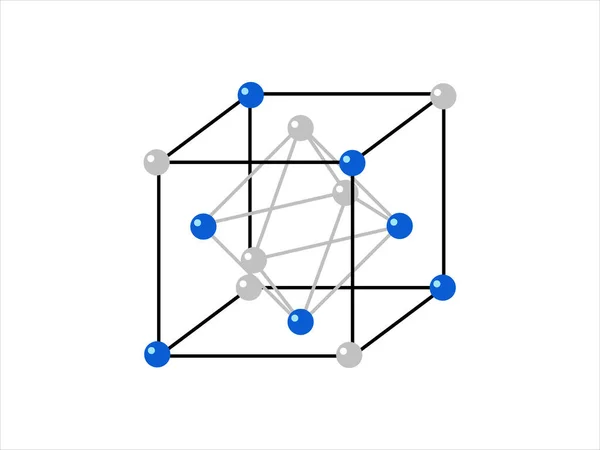 Volumetric Crystal Lattice Diamond Position Atoms Crystal Vector ...