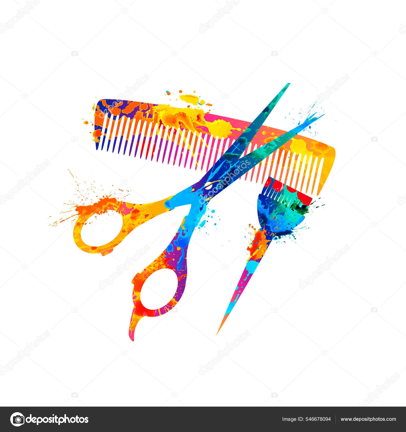 Scissors And Comb Clipart
