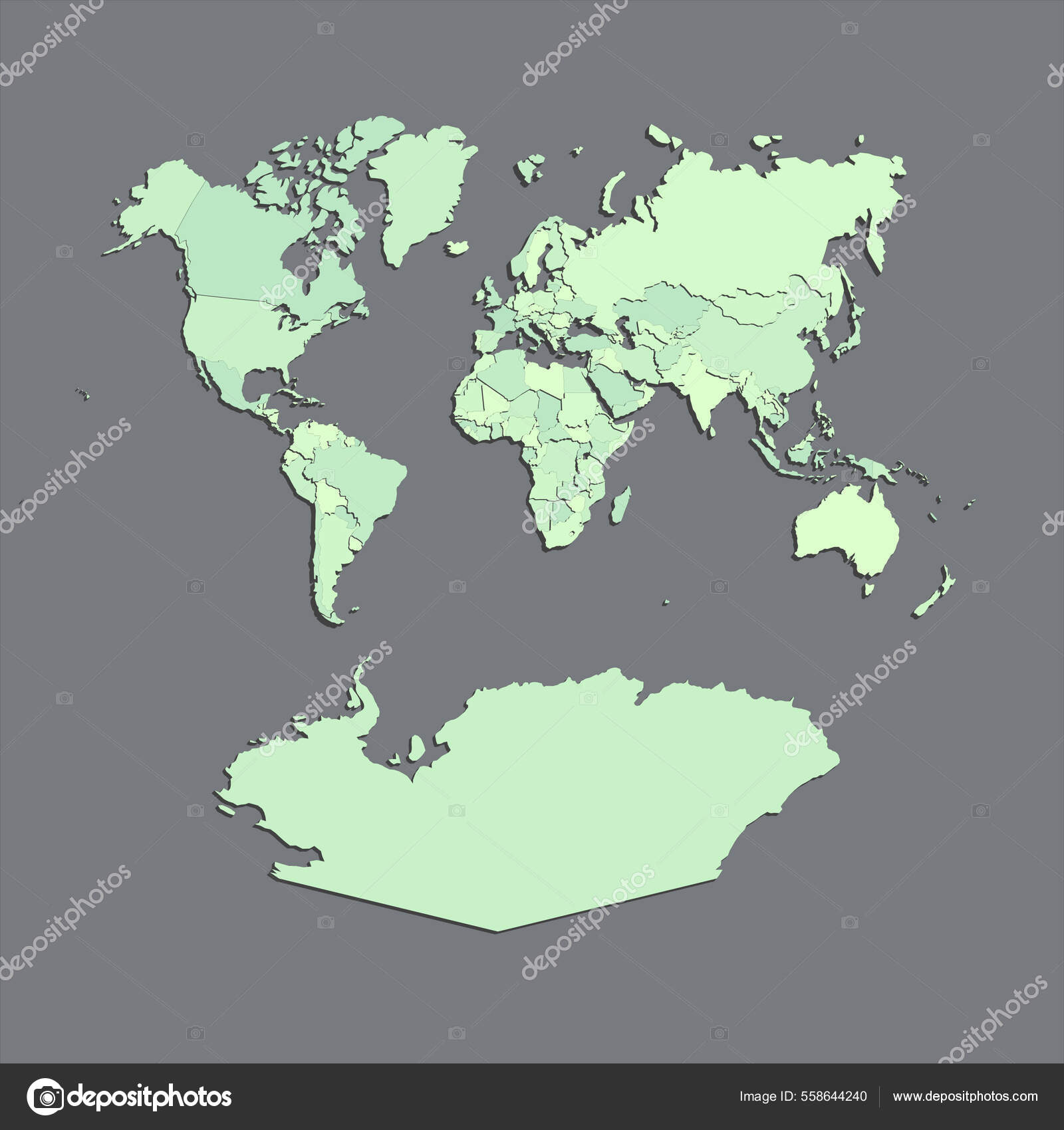 Mapa Del Mundo Vectorial Efectos Vector de stock #558644240 de ...