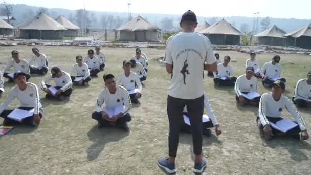 Youth of India preparing for written exam of Indian Army. — Stock Video ...