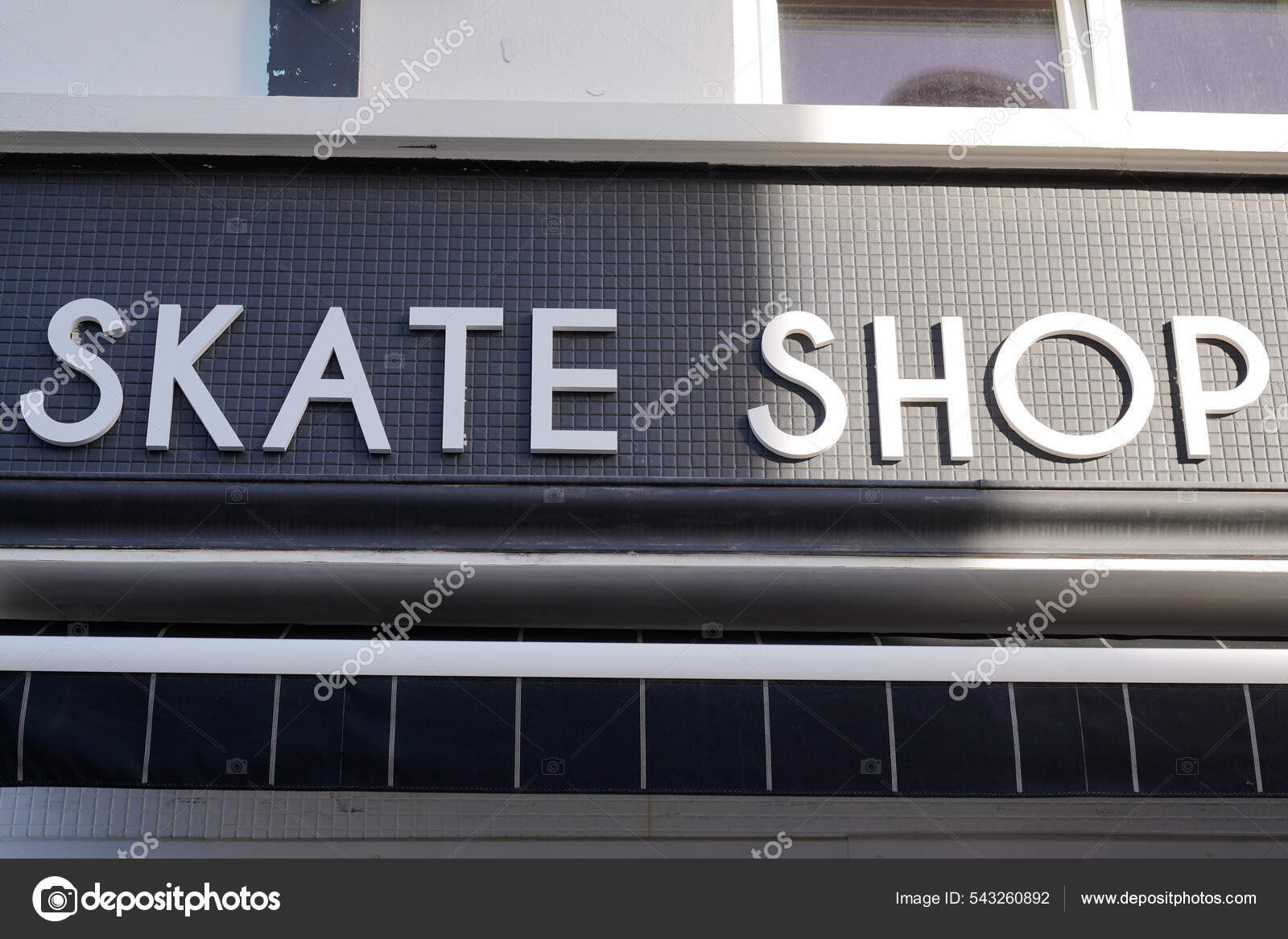 Skate Shop Text Sign Facade Store Logo City Street Specialized — Stock ...