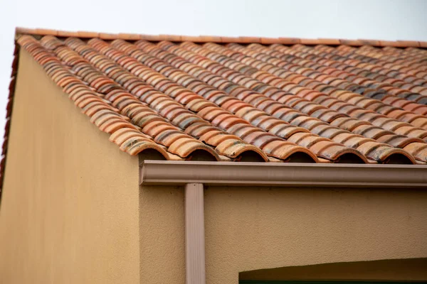 Rain Gutter System Corner Gutters Drainage System Downpipe Roof Stock ...