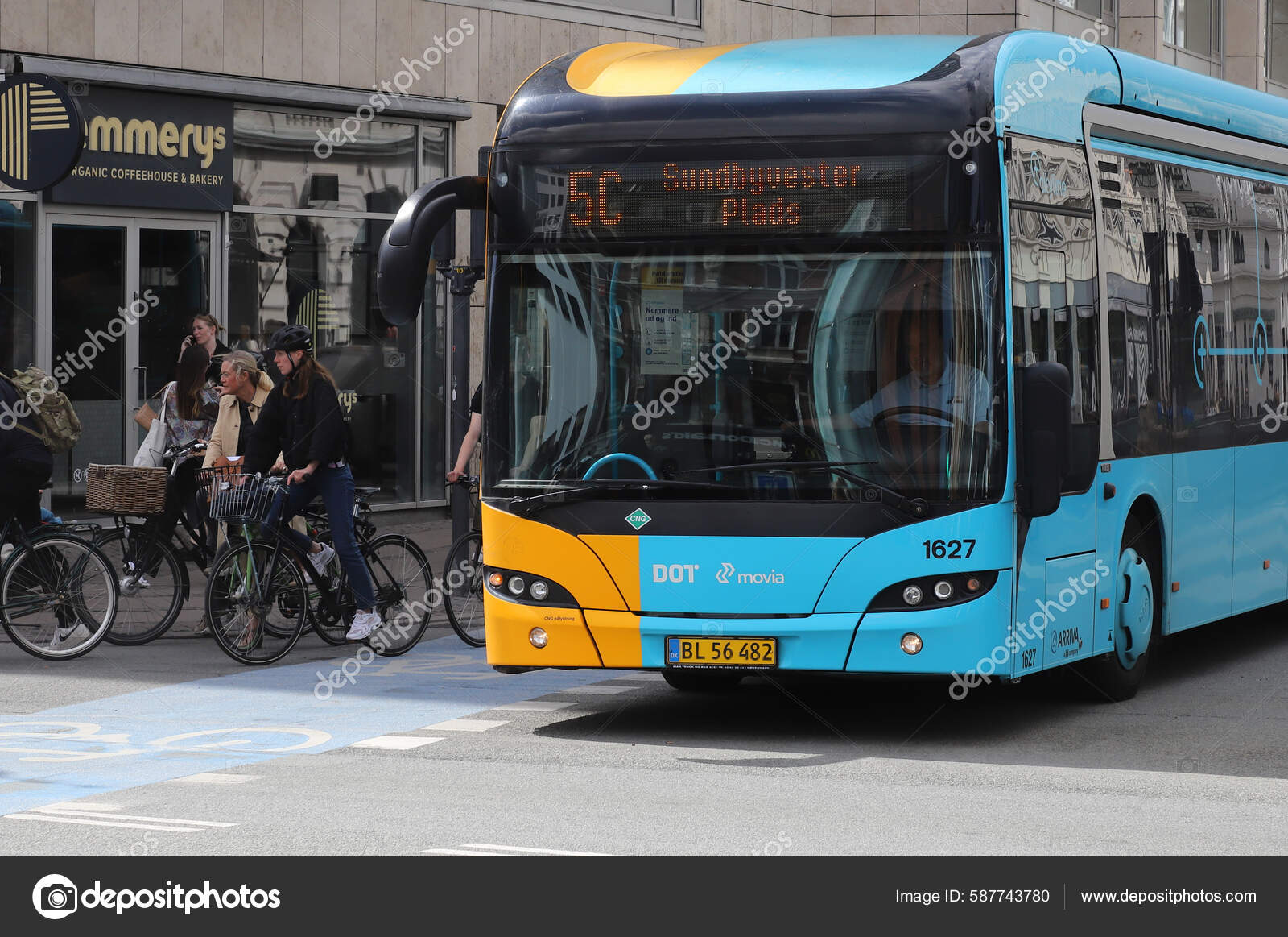 Copenhagen Denmark June 2022 Public Transportation Bus Line Norreport ...