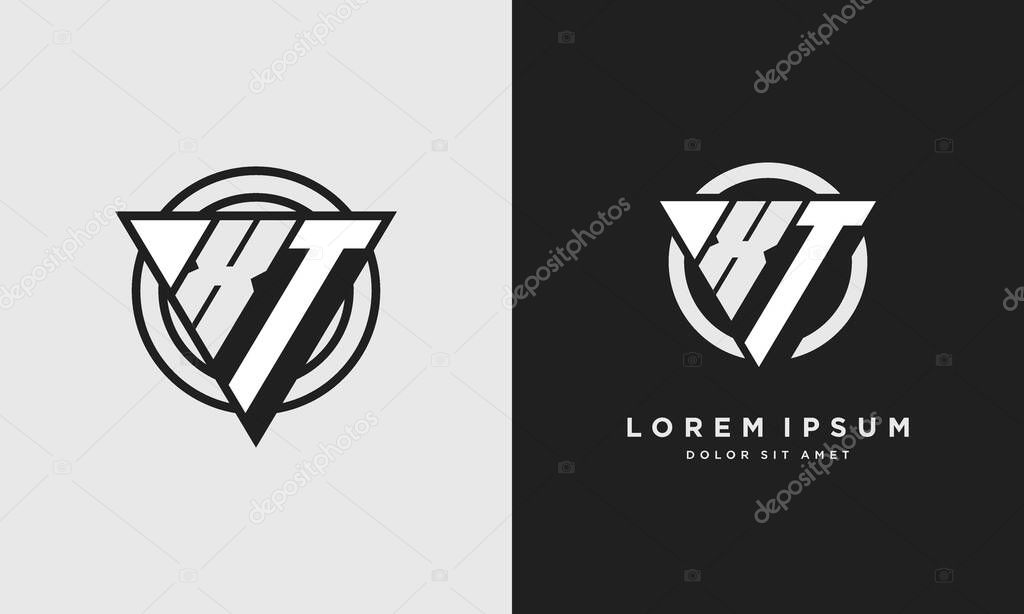 Letter XT triangle logo icon modern stylish monogram design. best for ...