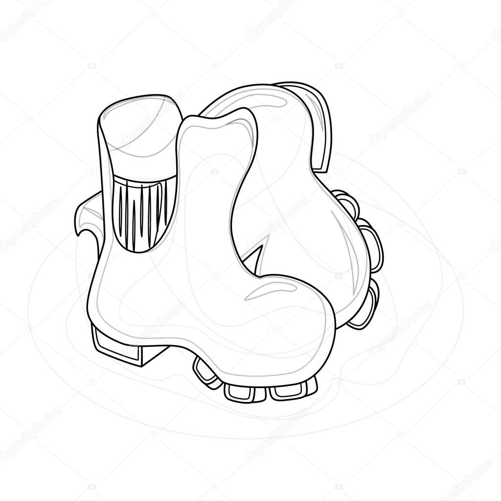 Imagen vectorial de un par de botas en estilo bosquejo. EPS 10 2022