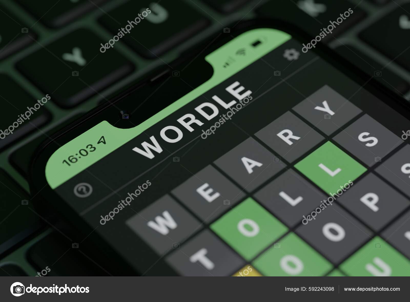 Wordle Game Phone Screen — Stock Editorial Photo © FPCreativeStock ...