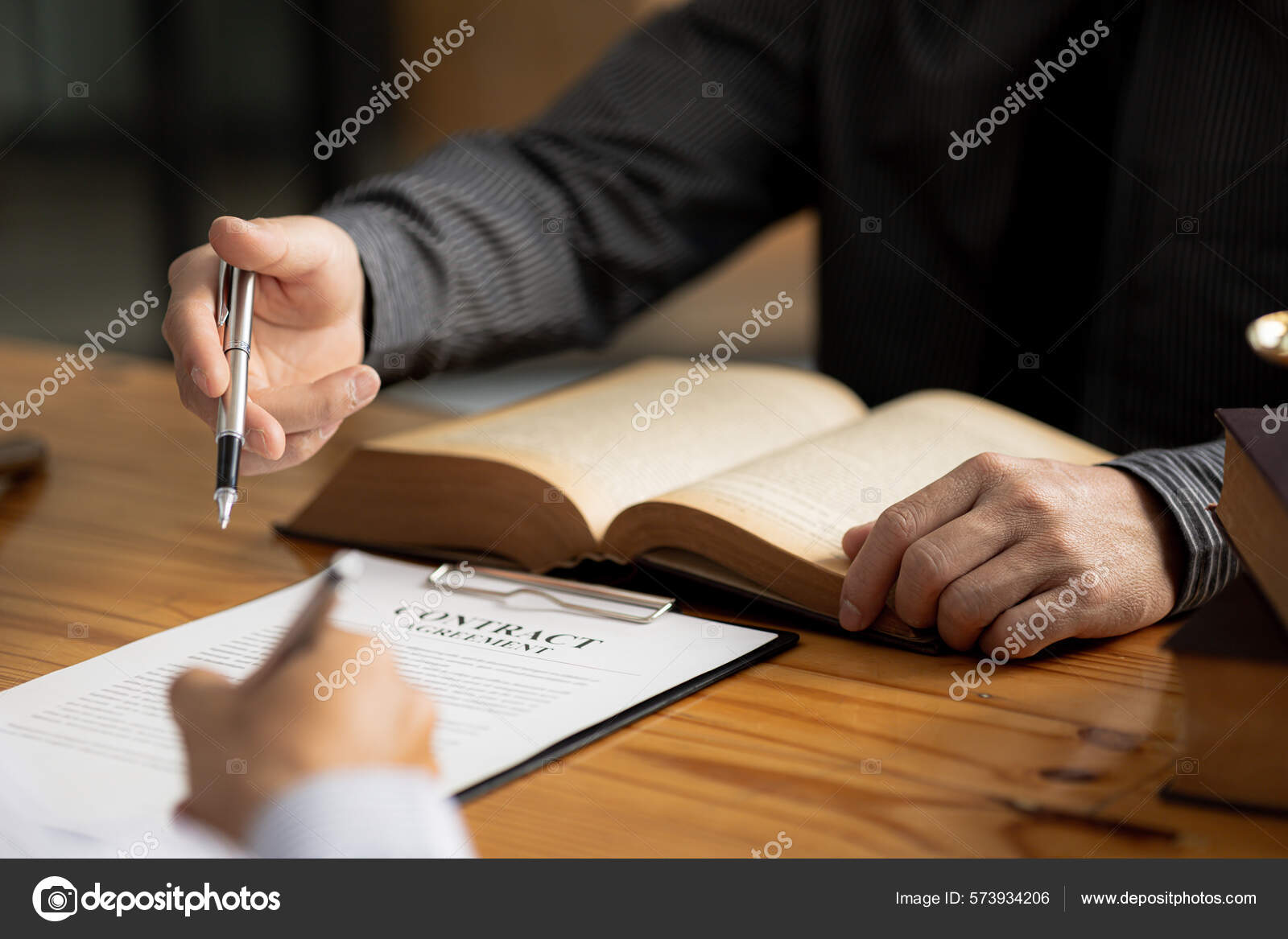 Client Listening Lawyer Advising Embezzlement Case Explaining Details ...